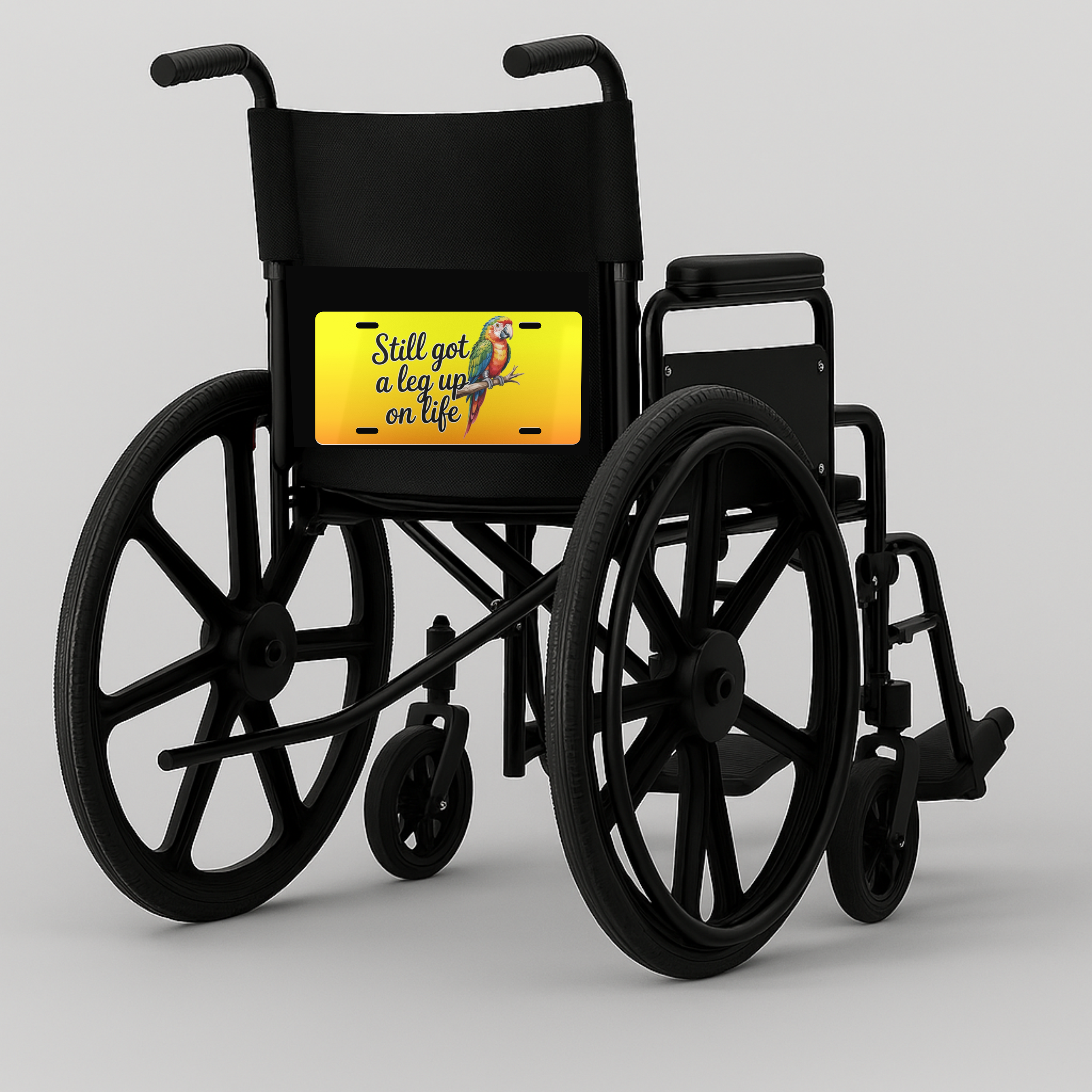 Wheelchair Plate – Amputee Sock Prints